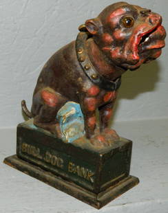 Cast Iron Mechanical Bulldog Bank