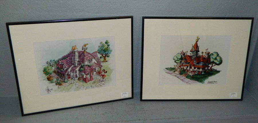 2 Signed Jim Shull Disney Prints.
