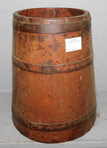 Iron Banded Peck & Half Peck Wooden Measure.