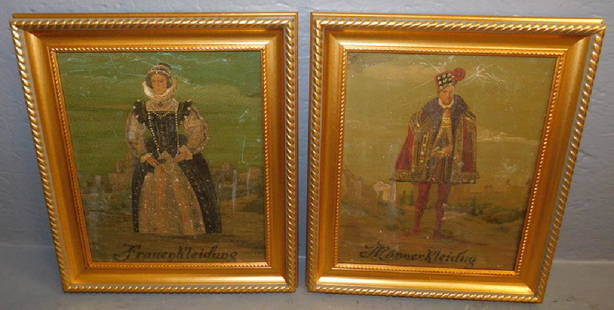 Pair Of German Bavarian Paintings