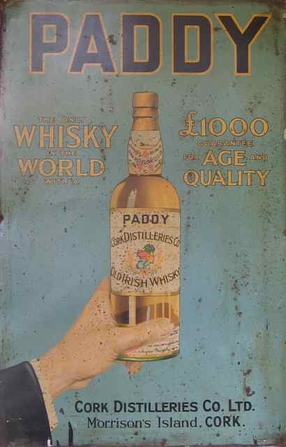084: Paddy Irish Whiskey Metal Pub Sign