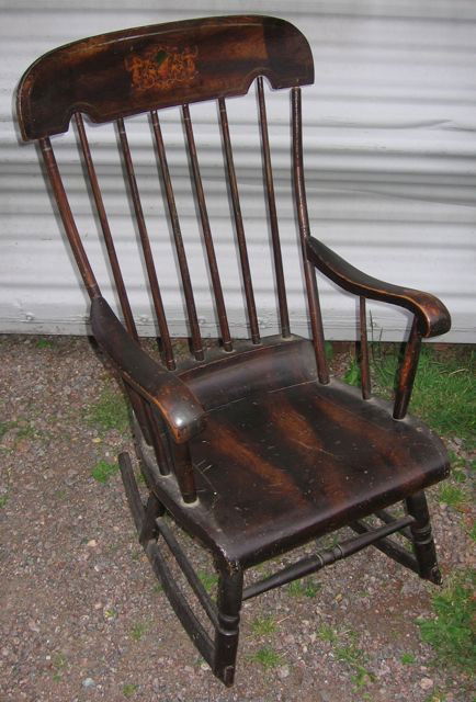 49: Antique Boston Rocker with Original Finish