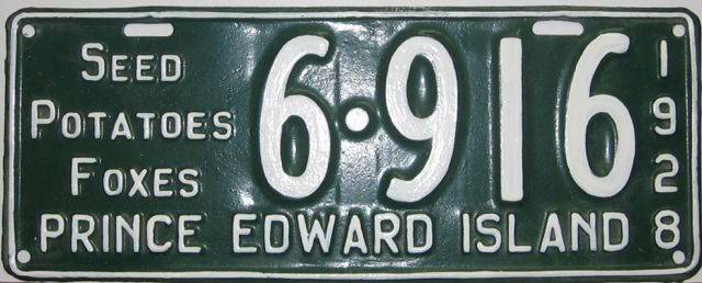 Prince Edward Island License Plate 1928 - Jun 30, 2013 | Gallery 18 in PE