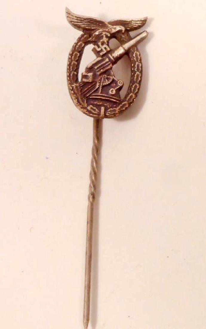 GERMAN NAZI LUFTWAFFE FLAK ARTILLERY BADGE STICK PIN