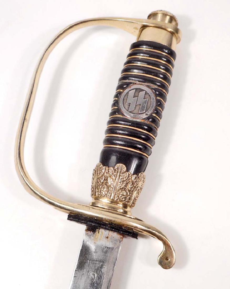 GERMAN NAZI WAFFEN SS OFFICERS SWORD W/ SCABBARD