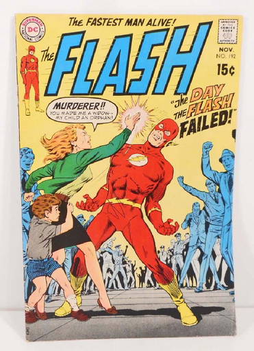1969 The Flash No. 192 Comic Book W/ 15 Cent Cover