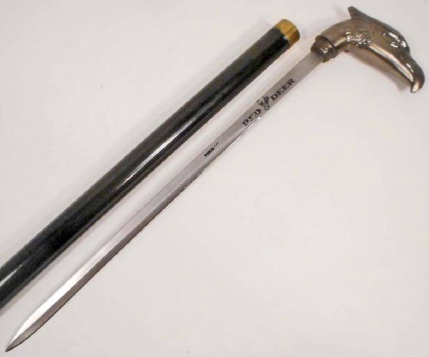 Silver Eagle Head Cane Sword