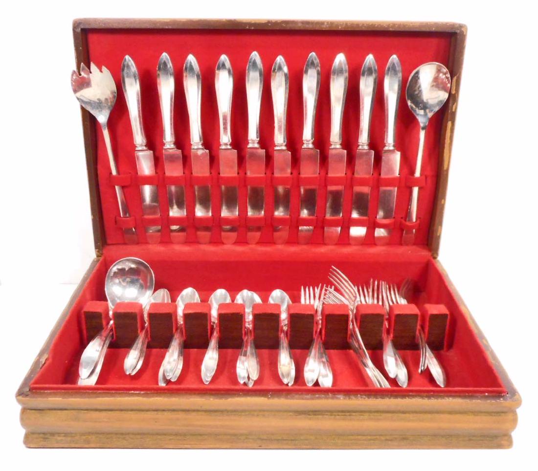 Vintage Community Plate Silverware Set In Case