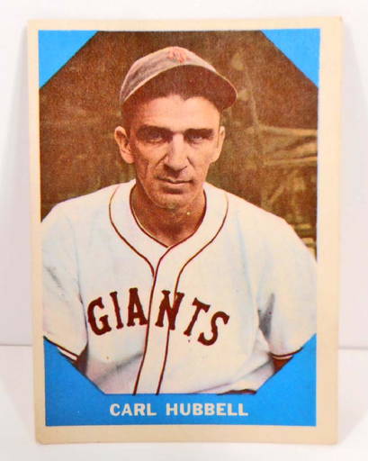 1960 Fleer Carl Hubbell No. 4 Baseball Greats Card