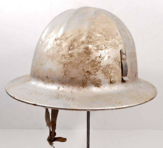 Vintage U.s. Government Metal Helmet / Hard Hat