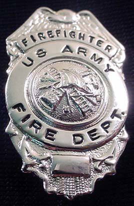 Us Army Firefighter Fire Dept. Badge