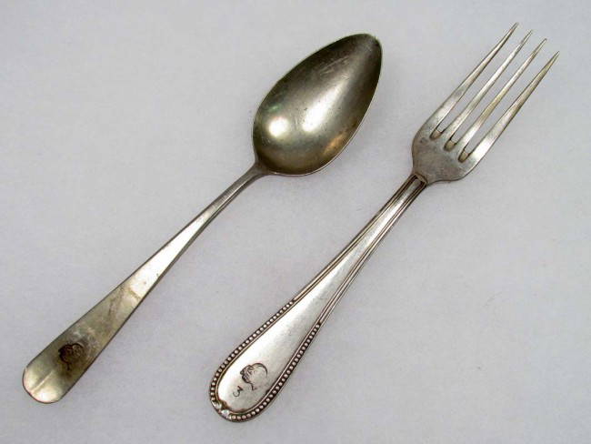 Ww2 German Nazi Totten Kopf Fork And Spoon