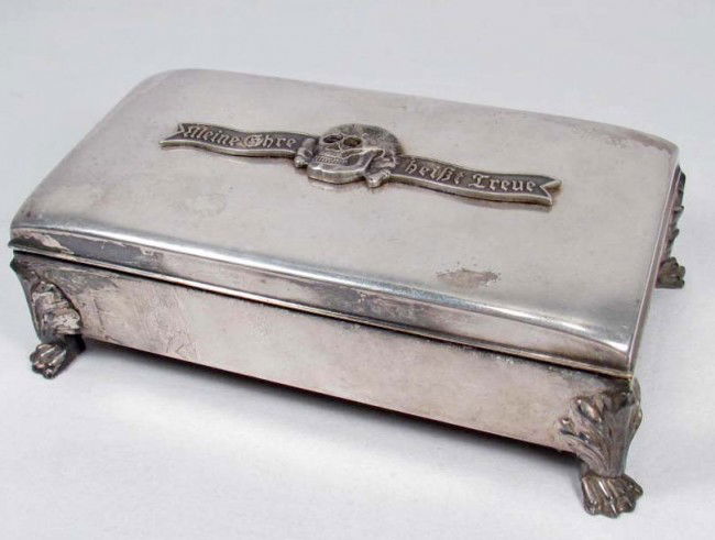 67: RARE WW2 GERMAN NAZI WAFFEN SS CIGARETTE DESK CASE