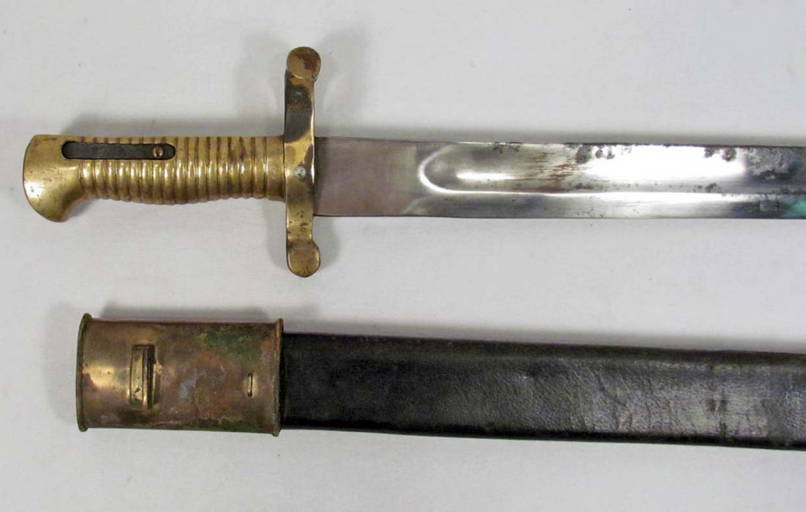 Us Civil War Union Musket Bayonet W/ Scabbard