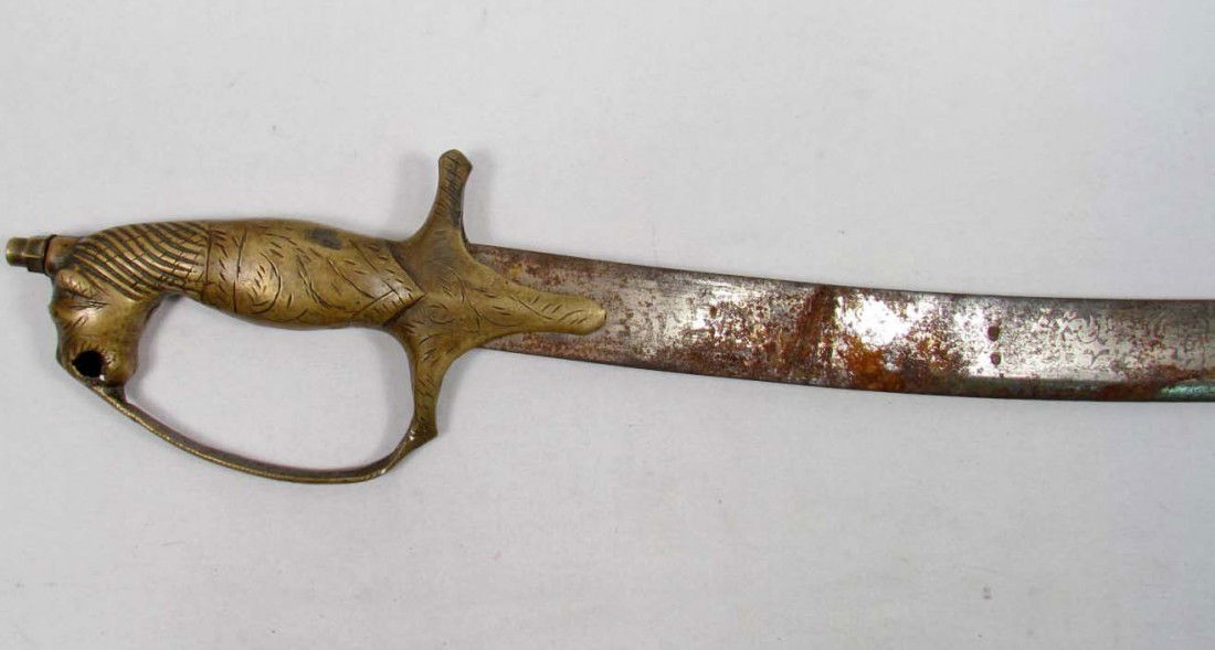 35: ANTIQUE CURVED SWORD W/ LION HEAD HANDLE - Jun 18, 2011 | Pioneer ...