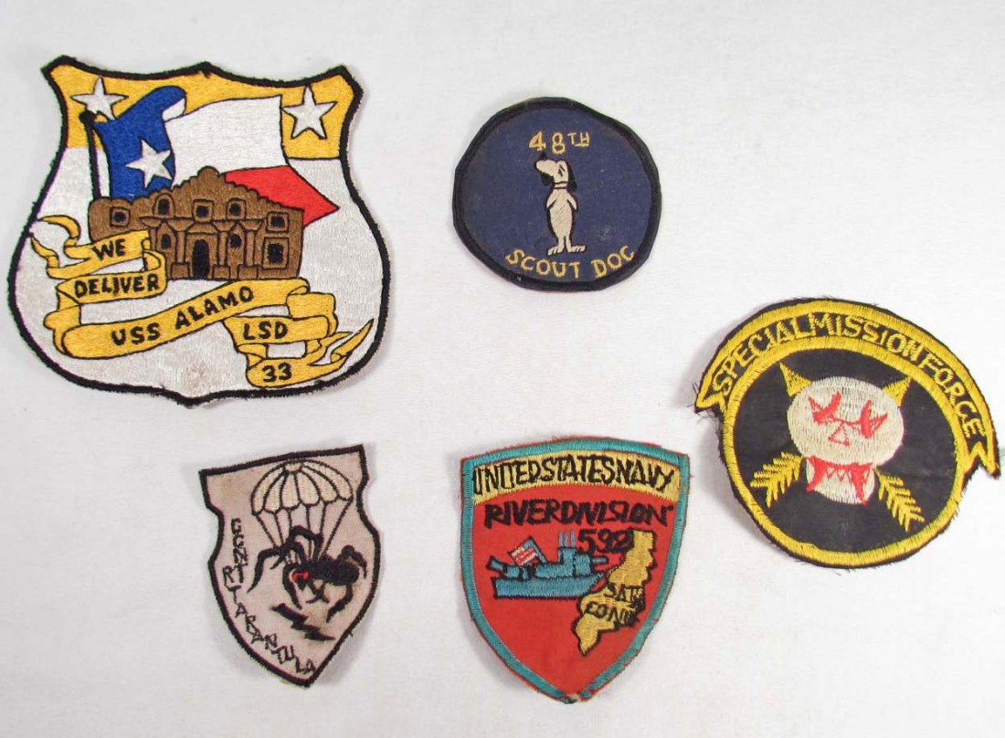 Lot Of 5 Us Viet Nam Era Army And Navy Patches