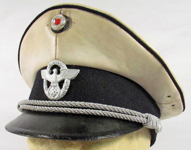 German Nazi Ss Officers Visor Cap