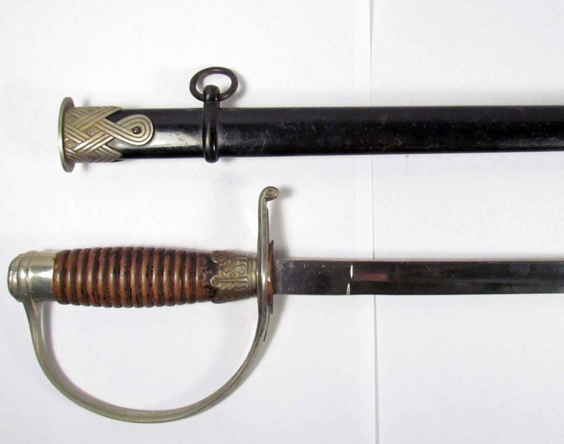 Rare German Nazi Waffen Ss Nco Sword W/ Scabbard
