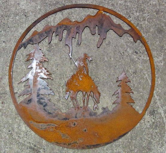 Native American Indian Metal Wall Hanging