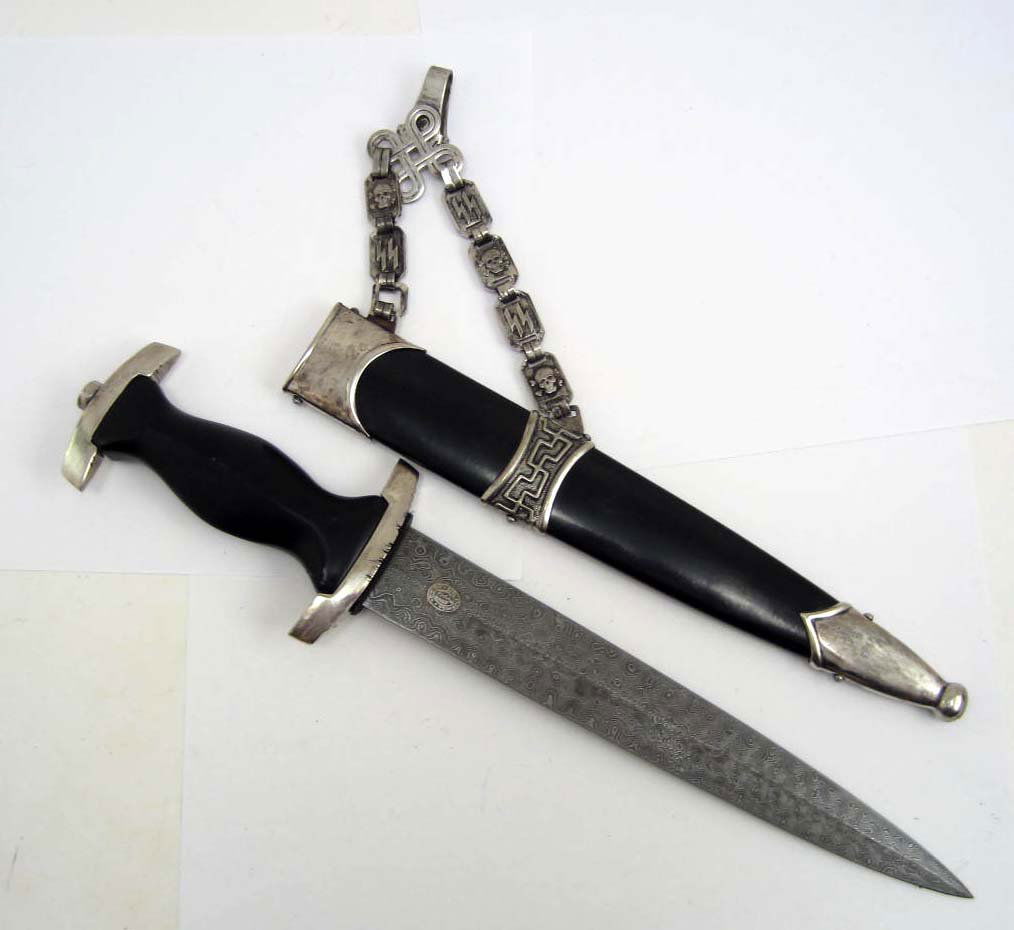 GERMAN NAZI WAFFEN SS CHAINED OFFICERS DAGGER W/