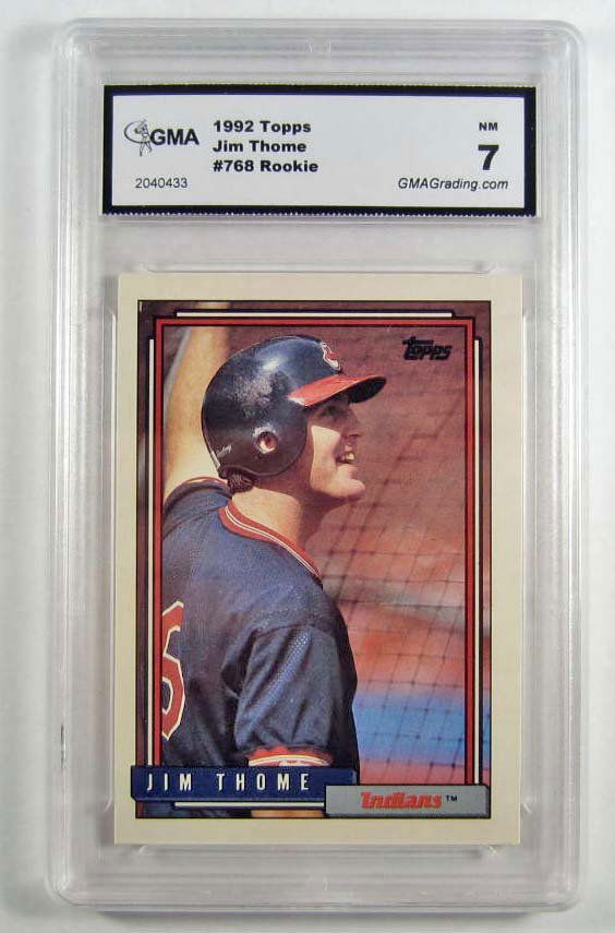 1992 TOPPS #768 JIM THOME ROOKIE BASEBALL CARD - GMA NM