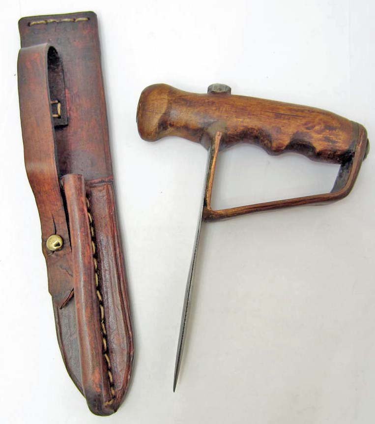 Ww1 British Army Combat Trench Push Dagger W/ Scabbard