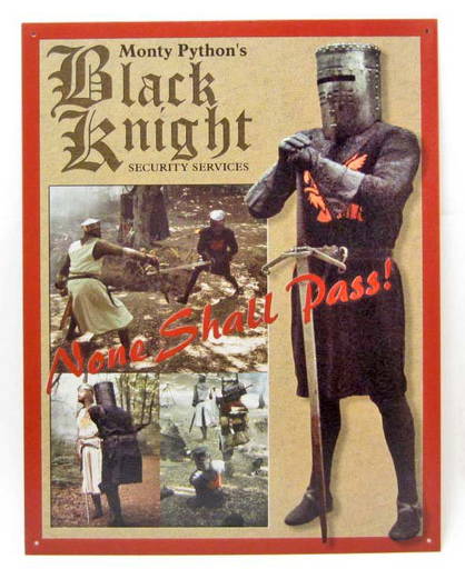 Monty Python's Black Night Metal Sign