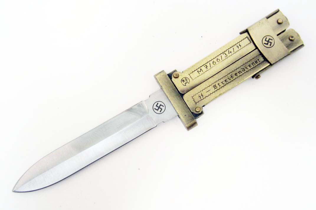 German Nazi Waffen Ss Combat Butterfly Knife