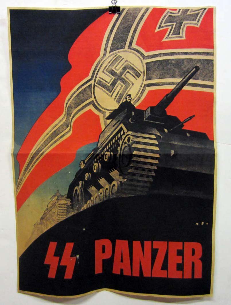 GERMAN NAZI SS PANZER POSTER