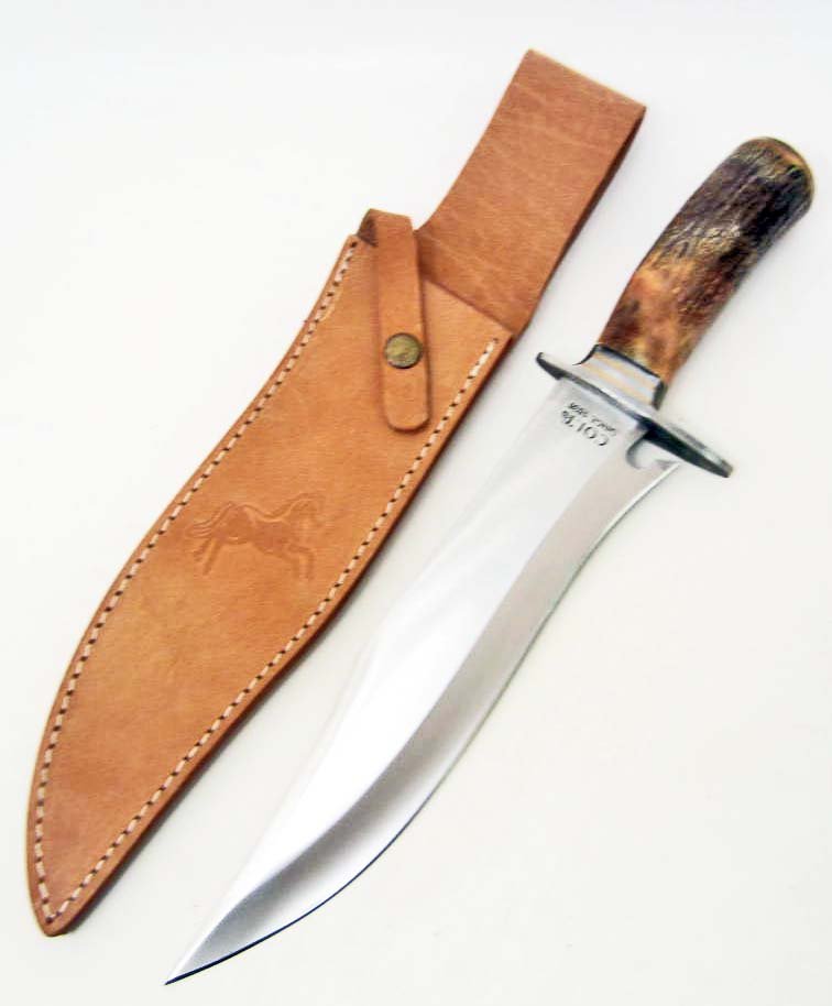 LARGE COLT WASHINGTON BOWIE KNIFE W/ STAG HANDLE