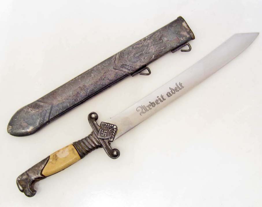 German Nazi Miniature Rad Officers Labor Korps Dagger