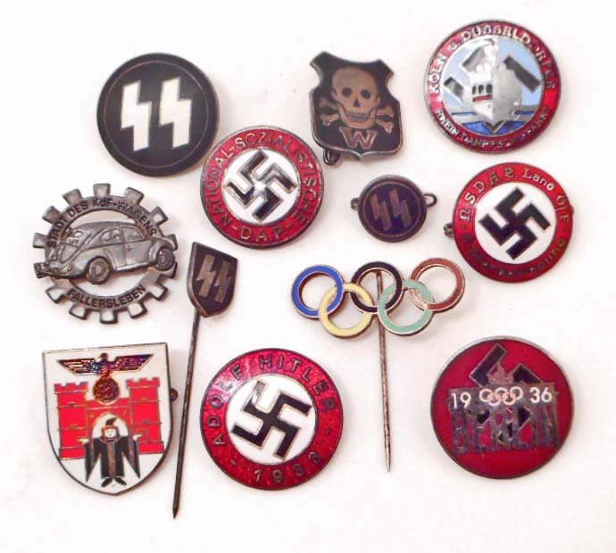 LOT OF GERMAN NAZI PARTY PINS & STICK PINS - Feb 08, 2015 | Pioneer ...