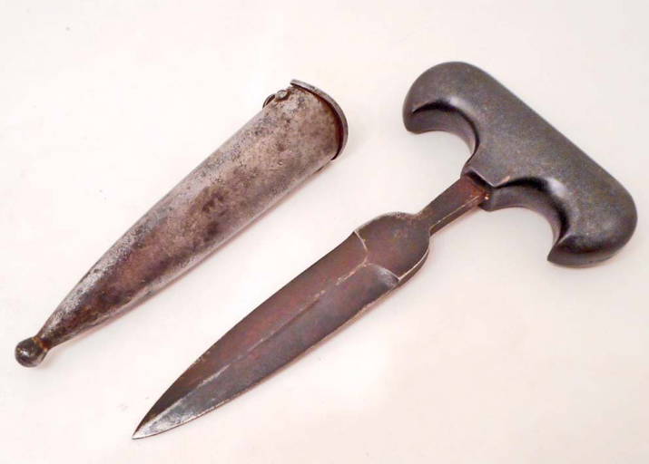 Old West Will & Finck Sf Cal Cowboy Era Push Dagger W/