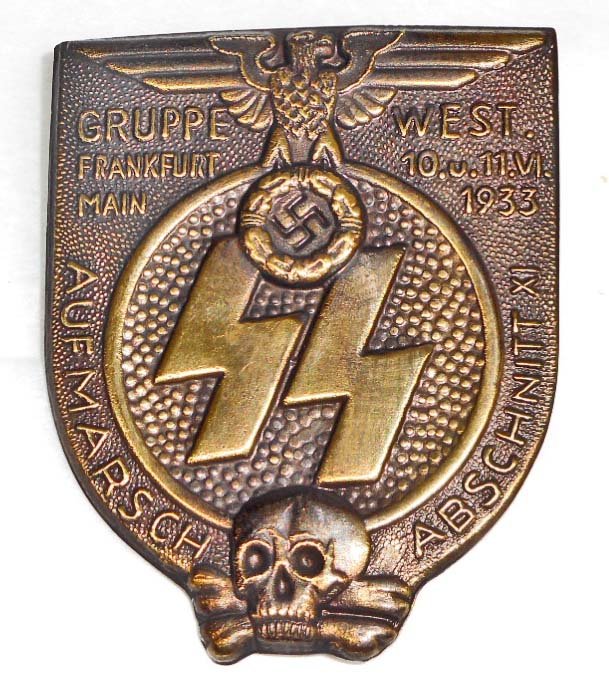 German Nazi Waffen Ss Frankfurt Tinnie Badge