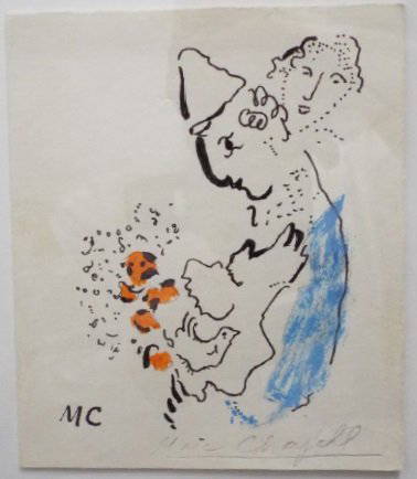 Marc Chagall "greeting Card For 1969"