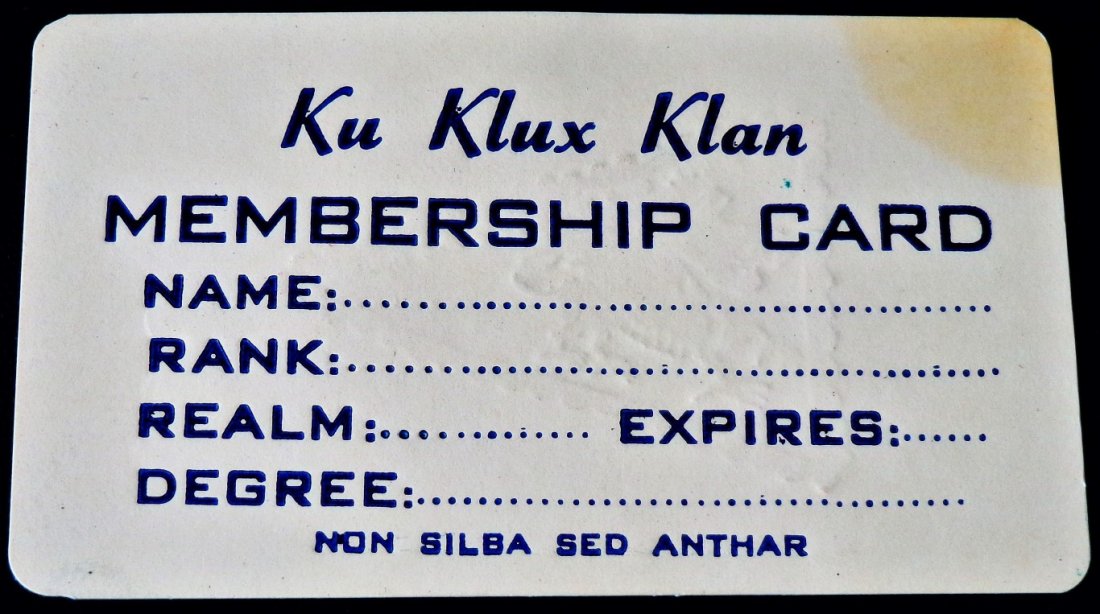 KKK Membership card