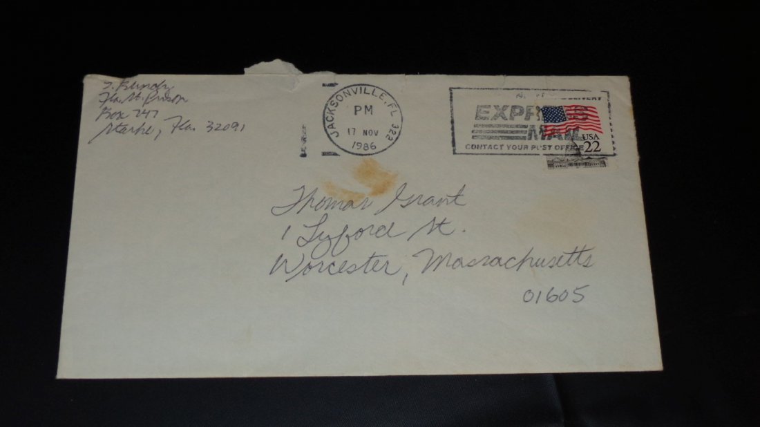 A rare Collection of (3) Letters from Theodore Bundy