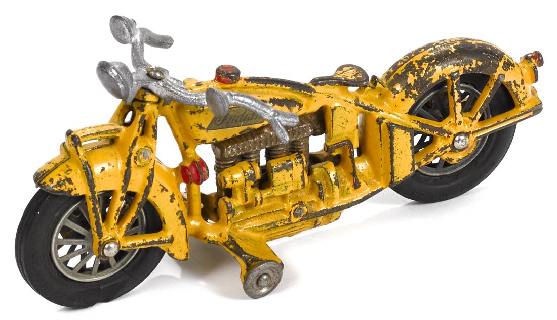 Hubley Cast Iron Indian Motorcycle, 9 1/4'' L.