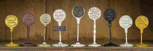 Nine Cast Iron Street Signs