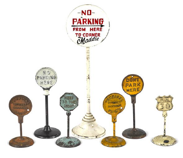 Seven Cast Iron Street Signs