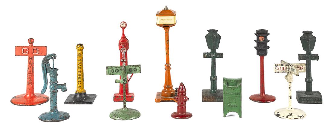 Nine Cast Iron Street Signs