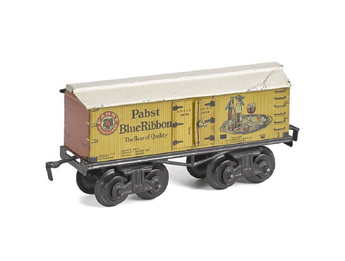 Bing O Gauge Pabst Blue Ribbon box car - Sep 15, 2017 | Pook & Pook ...