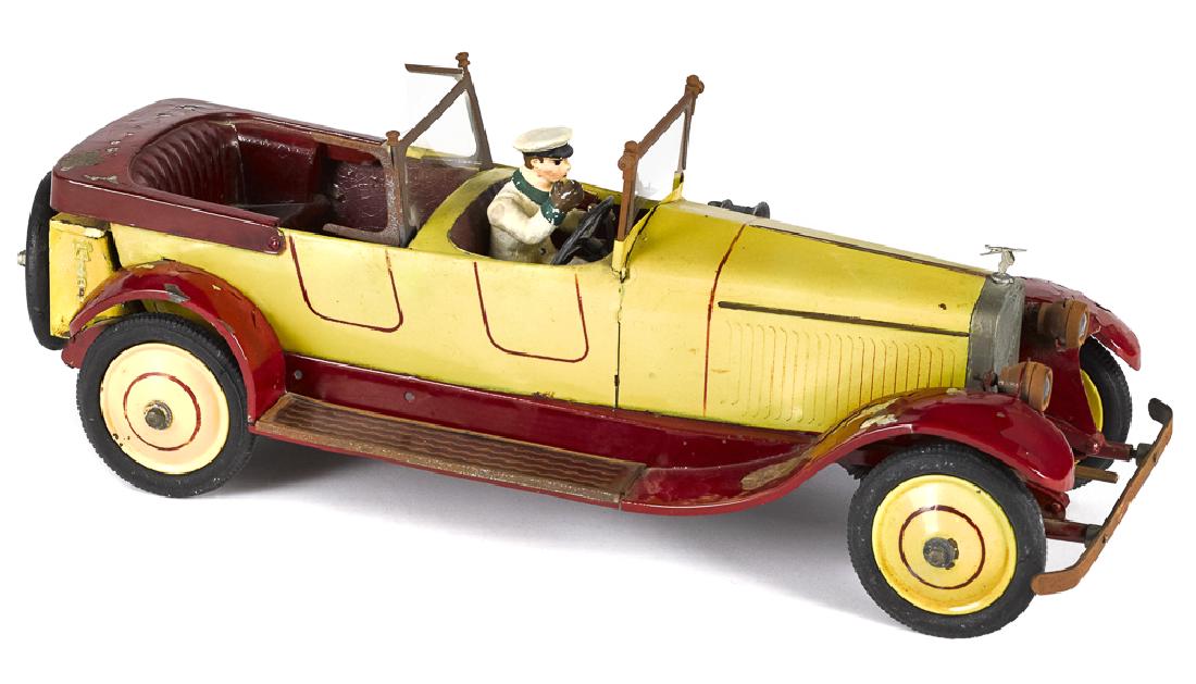 French Jep tinplate clockwork touring car