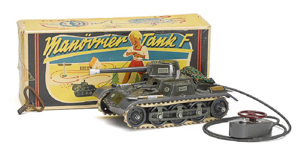 Gescha Tin Lithograph Battery Operated Tank