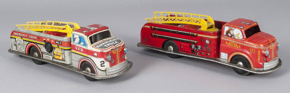 Marx Tin Litho Hook & Ladder Fire Truck