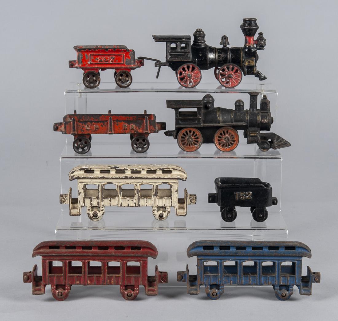 Two Cast Iron Floor Trains