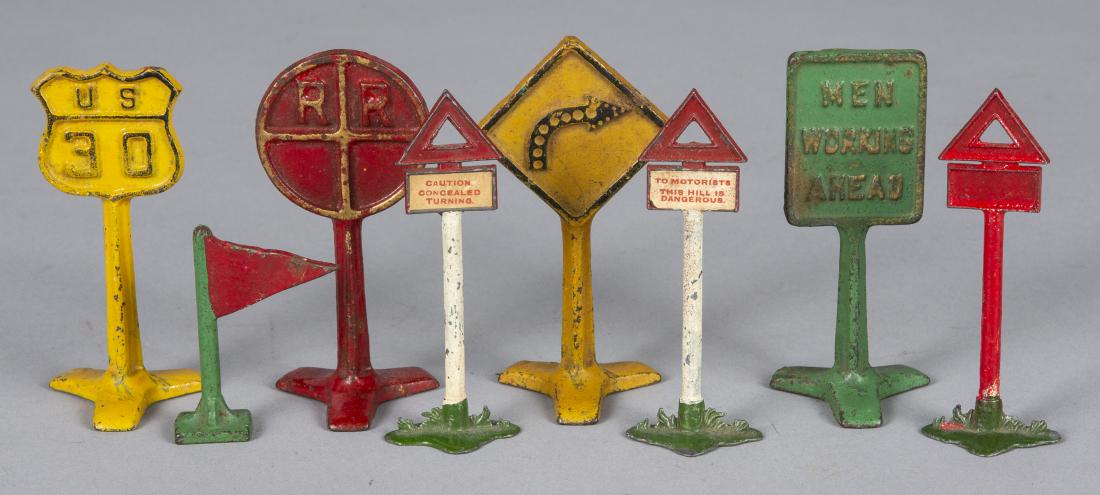 Five Arcade Cast Iron Street Signs