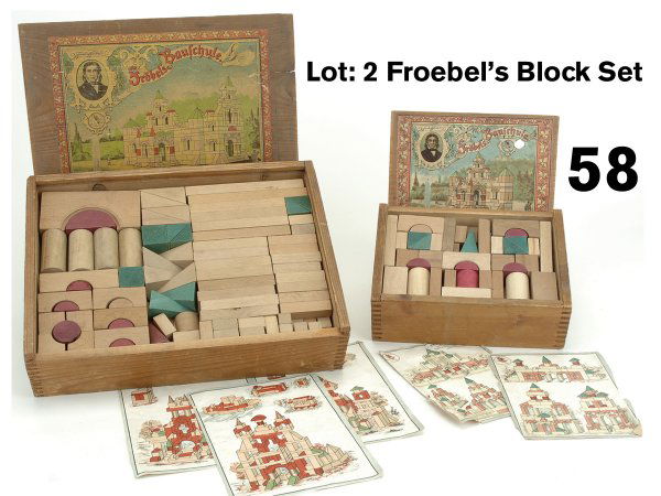 58: Lot: 2 Froebel's Block Sets