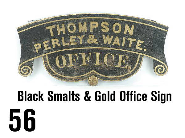 Black Smalts & Gold Office Sign