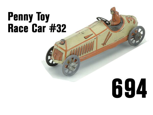 694: Penny Toy Race Car #32